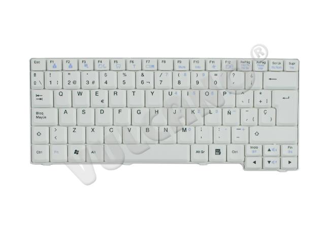 Teclado para Notebook LG E200 E300 / Blanco / Español / 88 Teclas ...