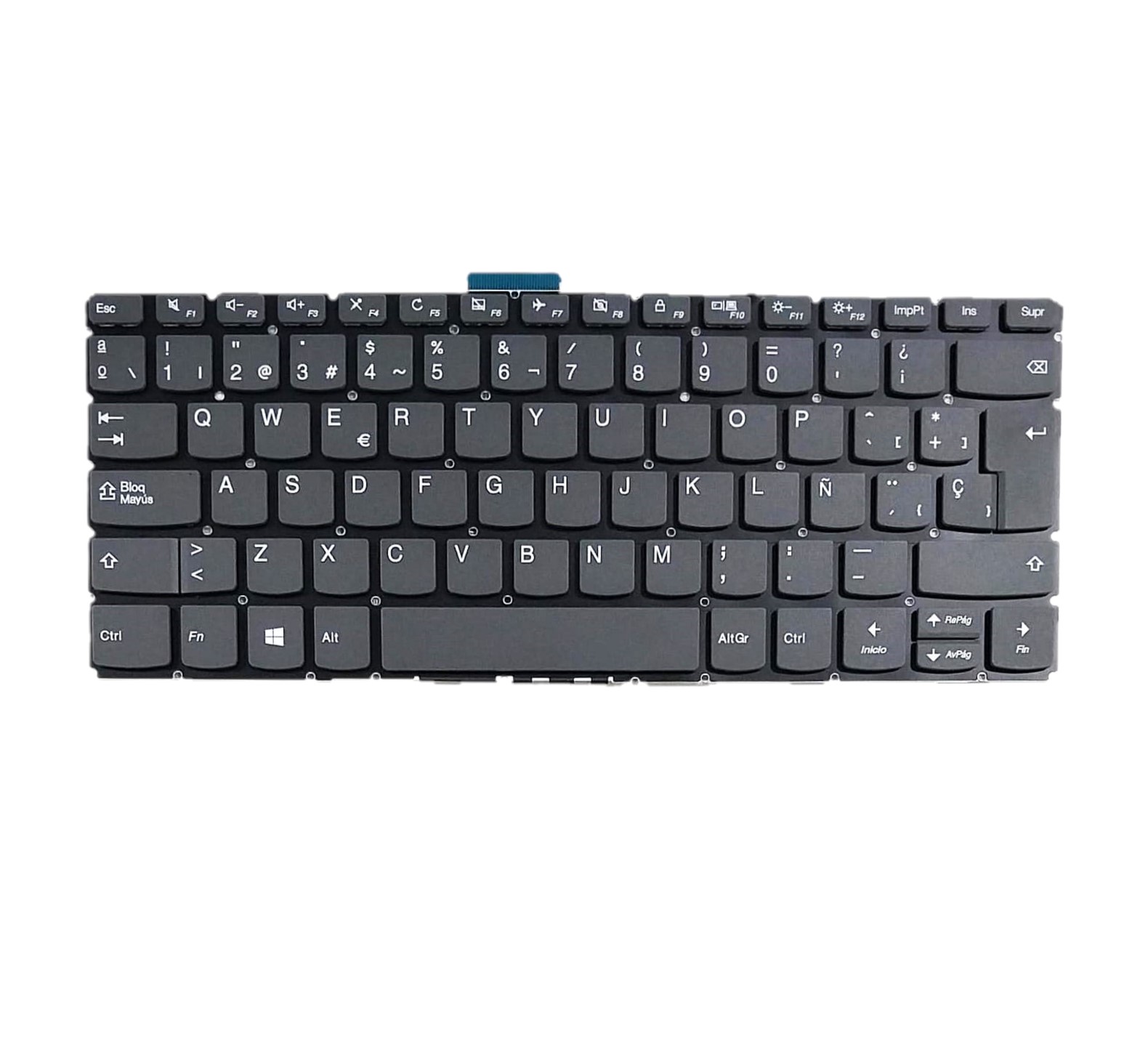 Teclado para Notebook Lenovo Ideapad / Gris / Español / 82 / Opaco 3 ...