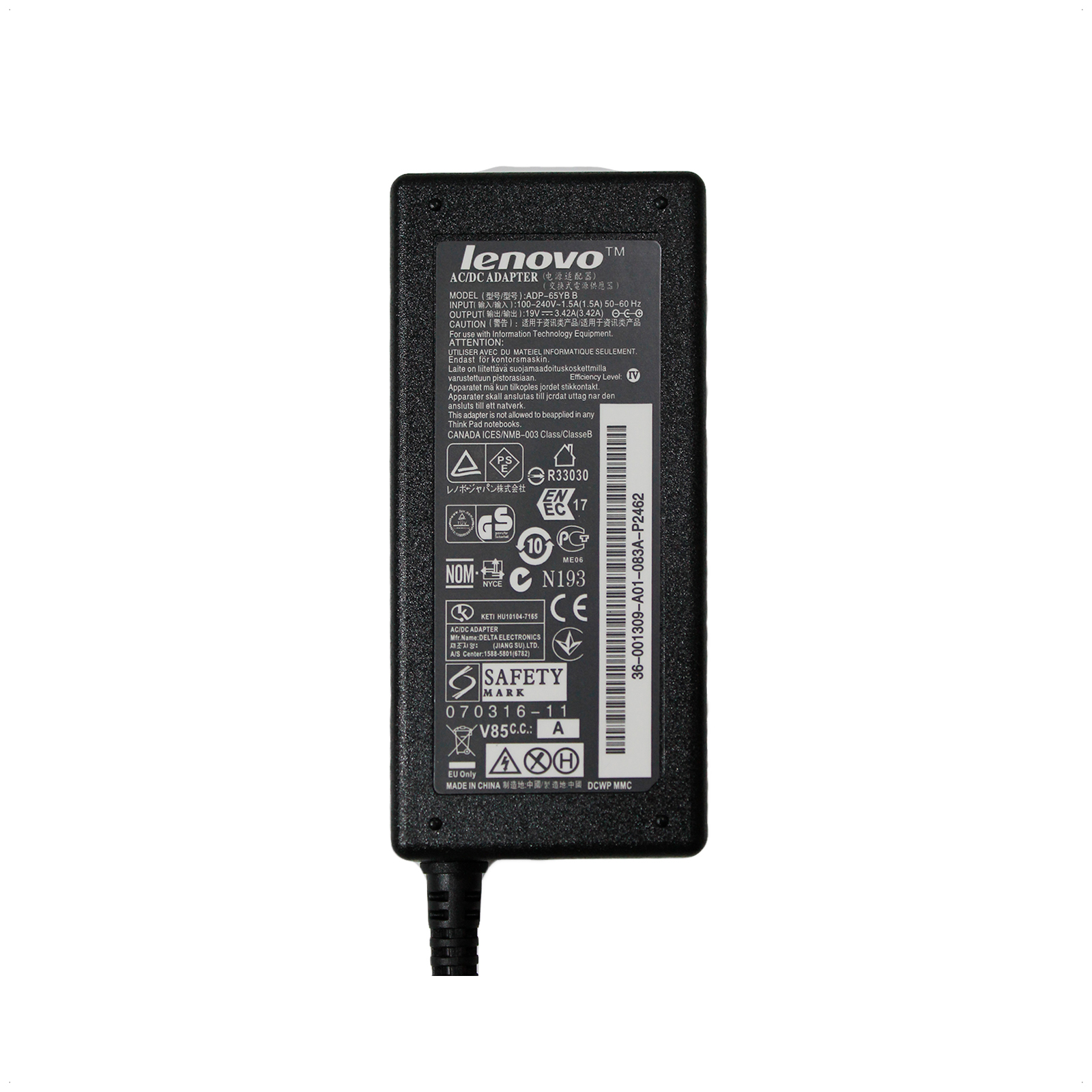 Cargador Lenovo Ideapad / 20V / 3.25A / 65W / Tipo USB-C 01FR024 ...