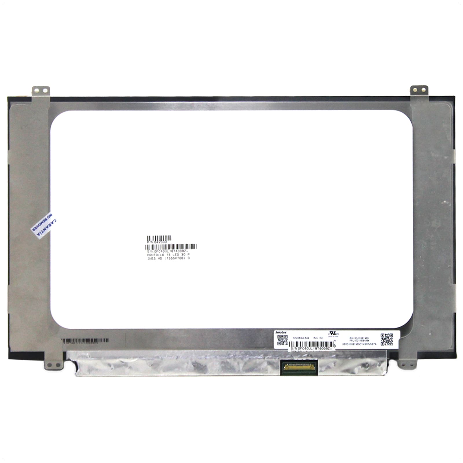 Pantalla de Notebook 14.0 Innolux / Slim / Opaca / HD (1366x768) / 30 ...