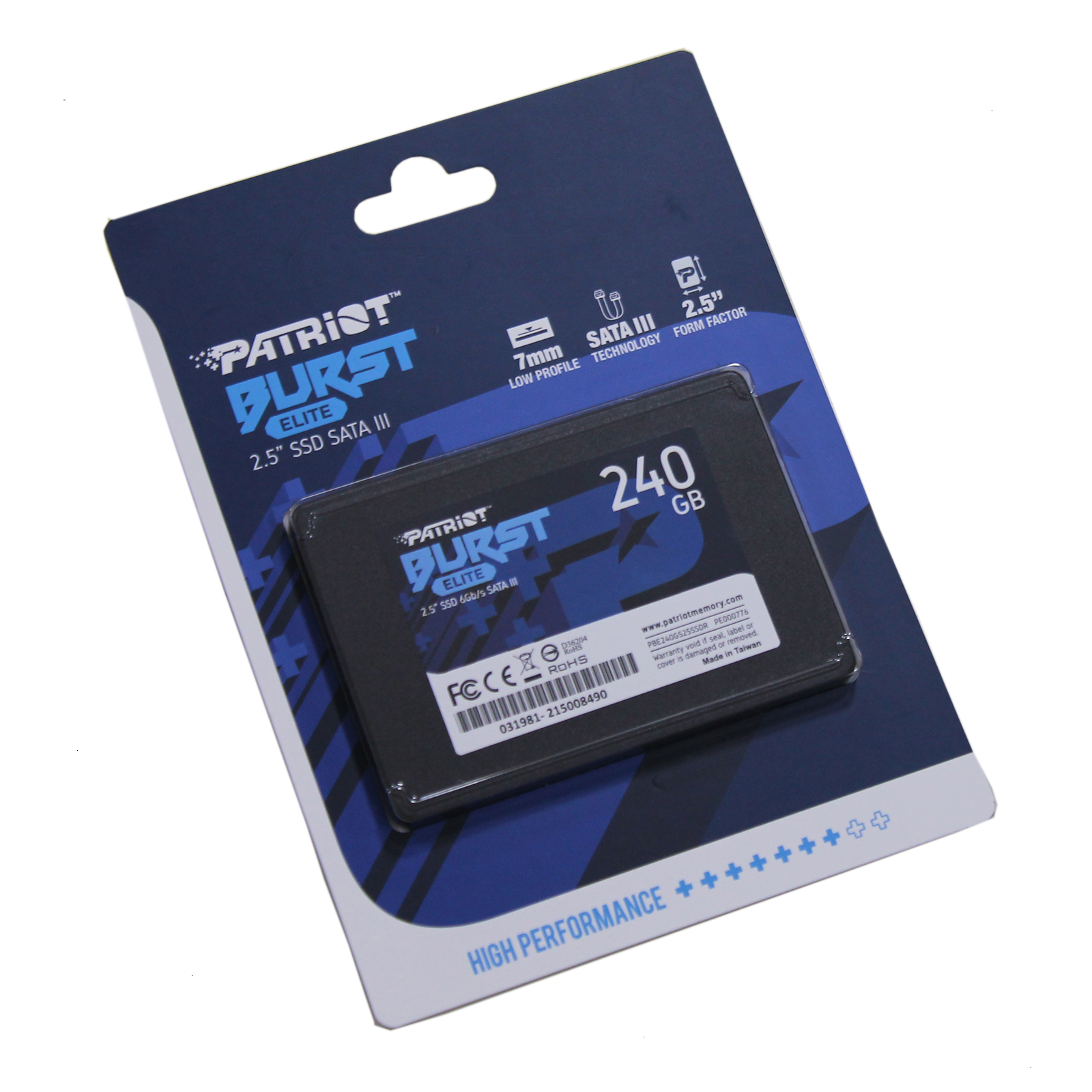 Disco SSD SATA 3 240GB Patriot Burst / 240Gb / Sata3 / 2.5 / 6Gb / Interno PBE240GS25SSDR ...